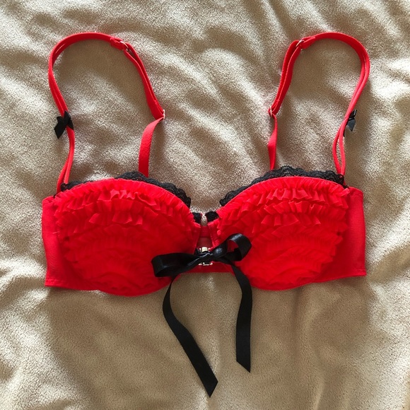 Victoria's Secret | Intimates & Sleepwear | Victorias Secret Red Ruffle ...